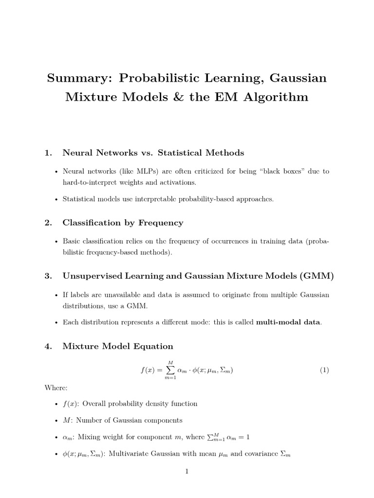 Gaussian Mixture Models | PDF | Probability Theory | Quantitative Research