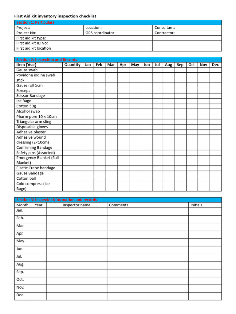 First Aid Kit | PDF