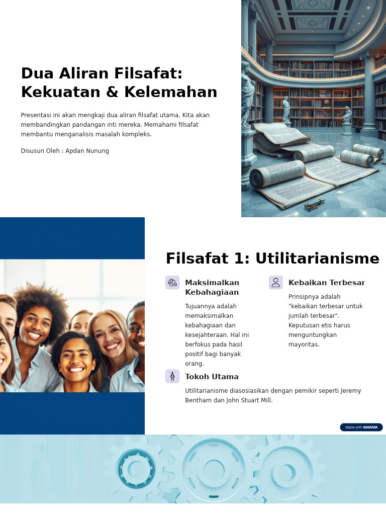 Dua Aliran Filsafat Kekuatan and Kelemahan | PDF