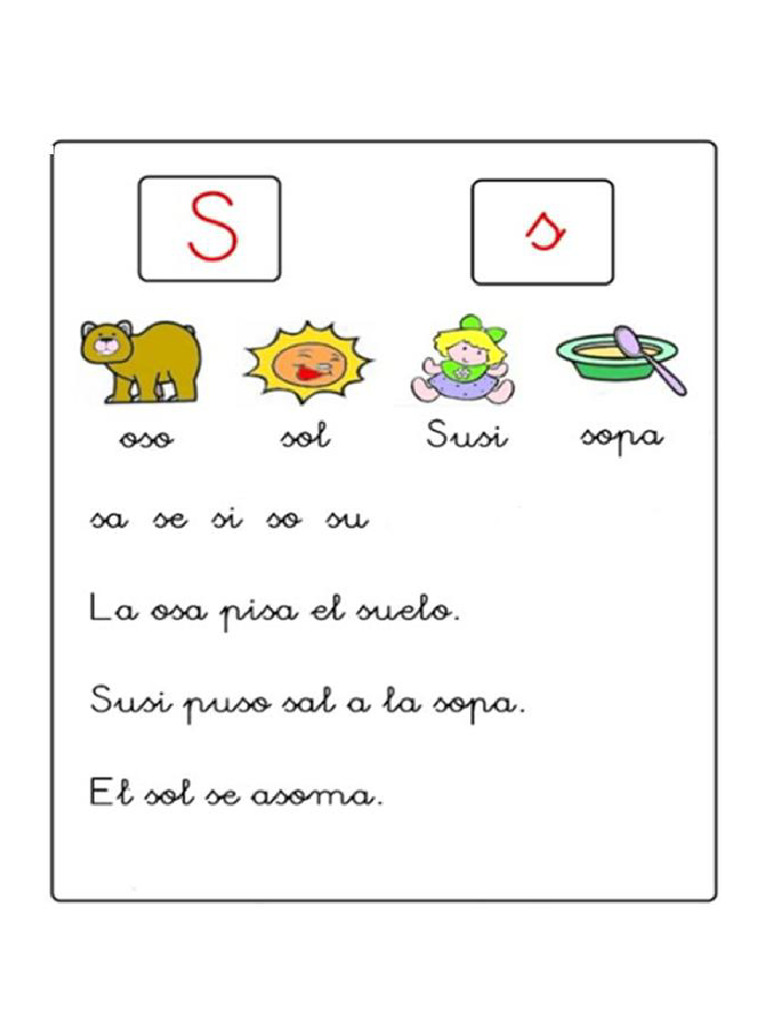 Lectura Letra s | PDF