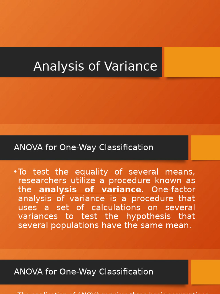 Analysis of Variance 2025 | PDF | Analysis Of Variance | Variance