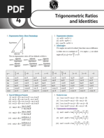Algebra 2/Trigonometry Reference Sheet | PDF