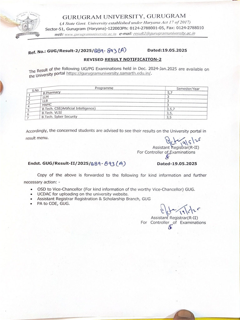 Revised Regular Result Notificaiton-2 19.5.2025 | PDF