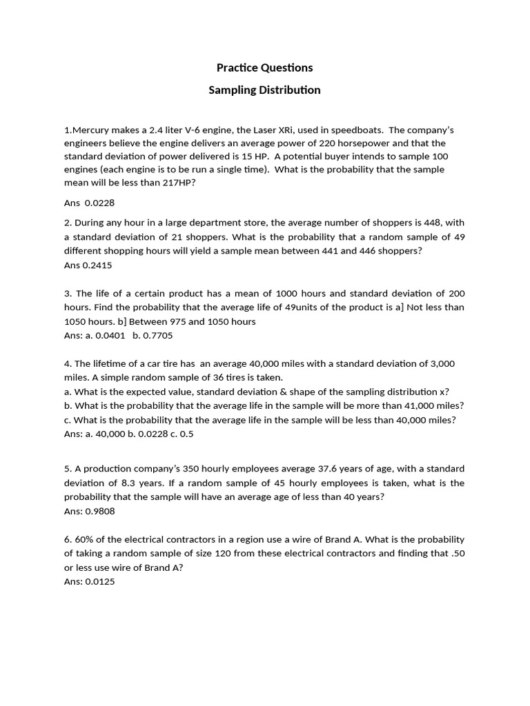 Sampling Distribution | PDF