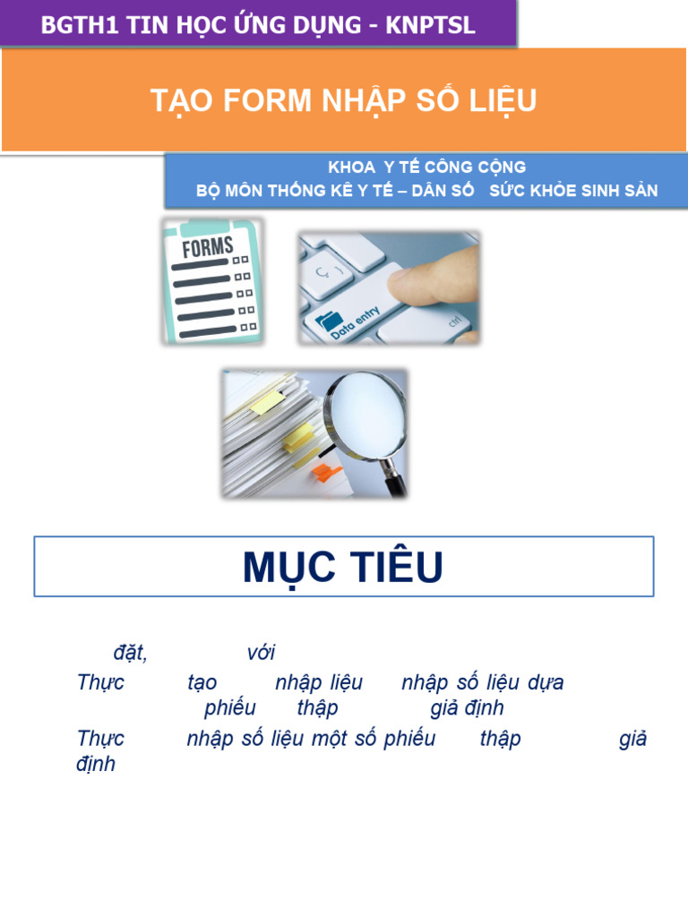 Bai Giang Thuc Hanh 1. Tao Form Nhap Lieu | PDF