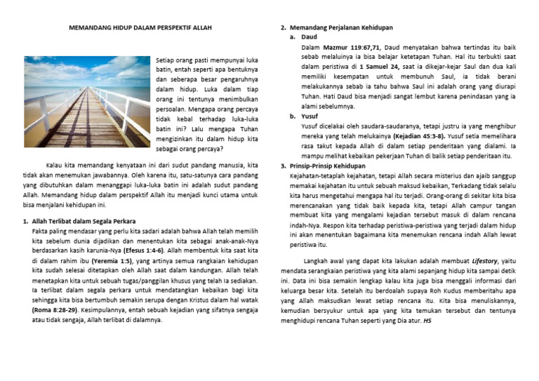 Memandang Hidup dari Perspektif Allah | PDF