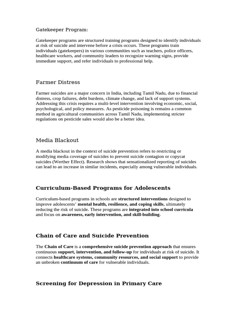 Gatekeeper Program | PDF | Suicide | Mental Health