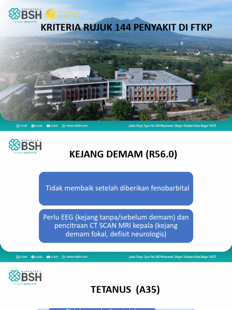 KRITERIA RUJUK 144 PENYAKIT DI FTKP | PDF