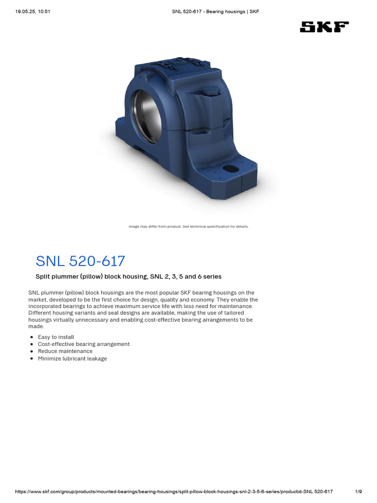 SNL 520-617 - Bearing Housings | PDF | License | Bearing (Mechanical)