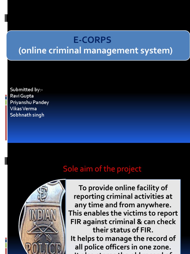 E-Corps: (Online Criminal Management System) | PDF | .Net Framework | Library (Computing)