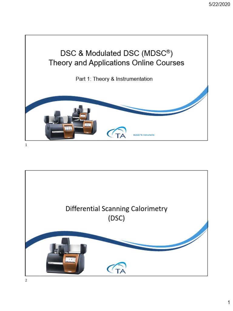 2020 DSC Online Training Part 1 | PDF | Differential Scanning ...