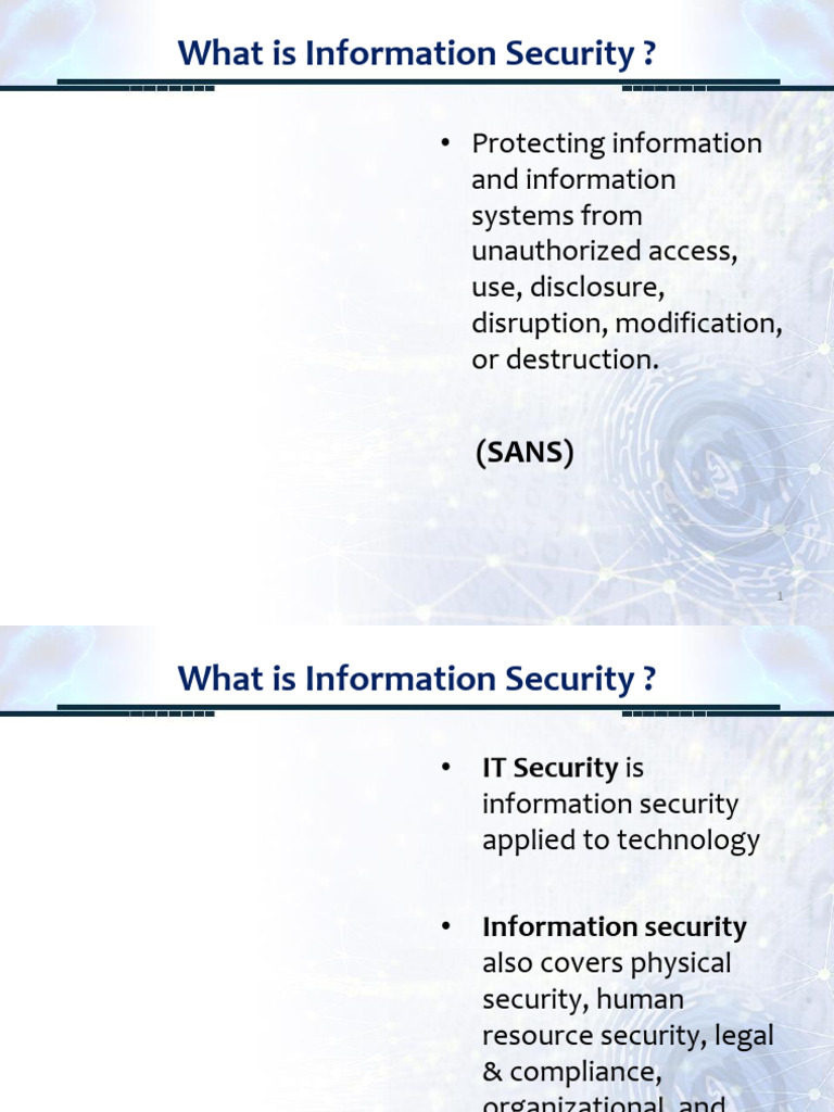 Information Security Lecture 1 Pdf