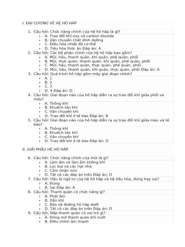 GPSL HỆ HÔ HẤP | PDF