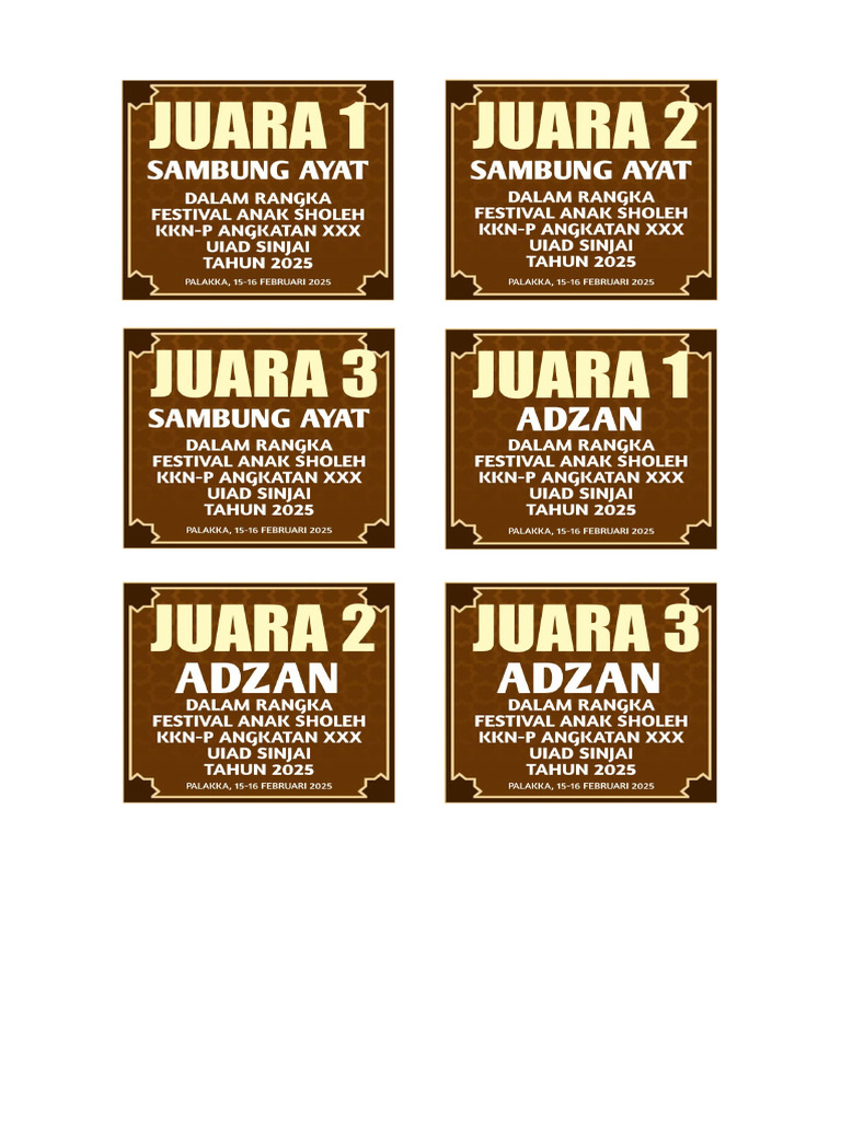 Stiker Juara | PDF