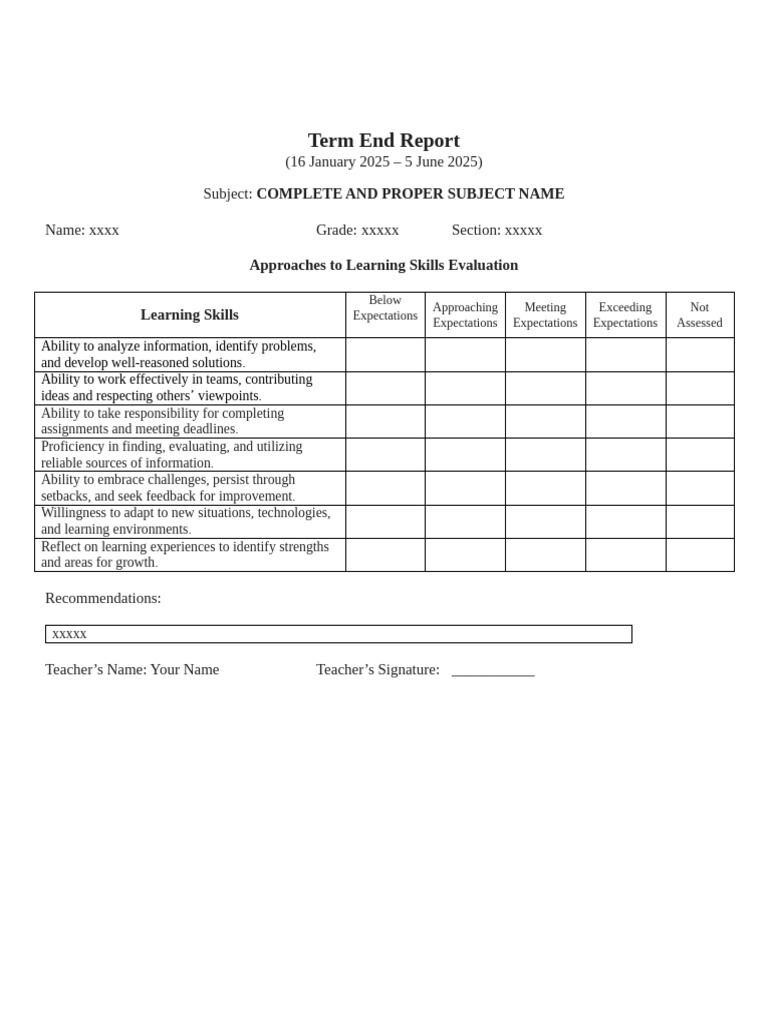 subject_recom_template_June_2025 (3) | PDF