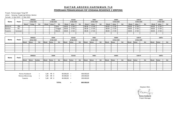 Absen TLK 4 - CR | PDF