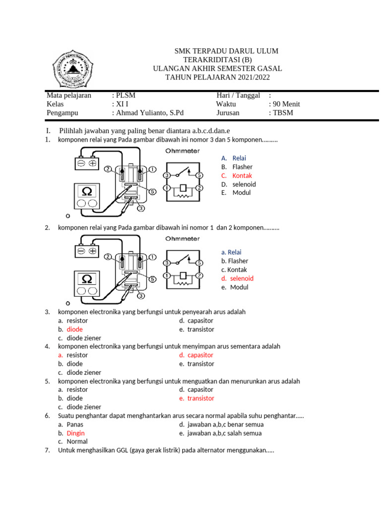 Soal PLSM Xii | PDF