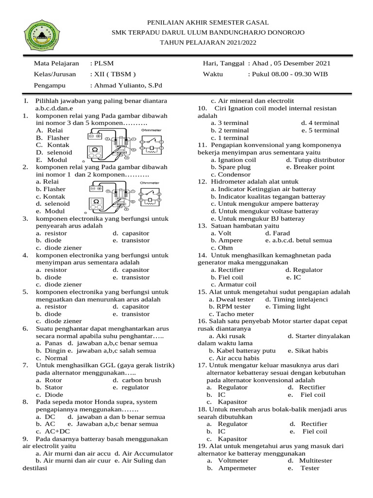 Soal PLSM Xii | PDF