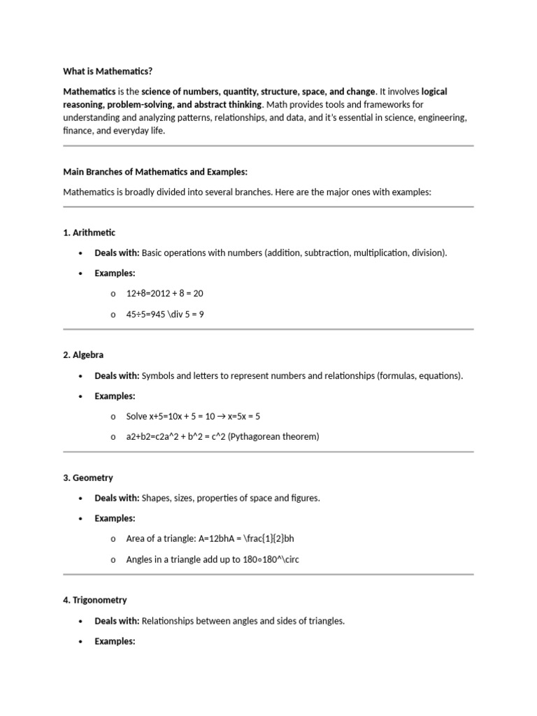 What Is Mathematics | PDF | Mathematics | Algebra