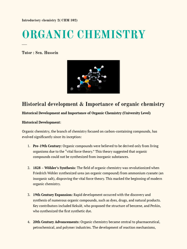 Senator Tutorial CHM 102 Lecture 1 | PDF | Organic Chemistry | Chemistry