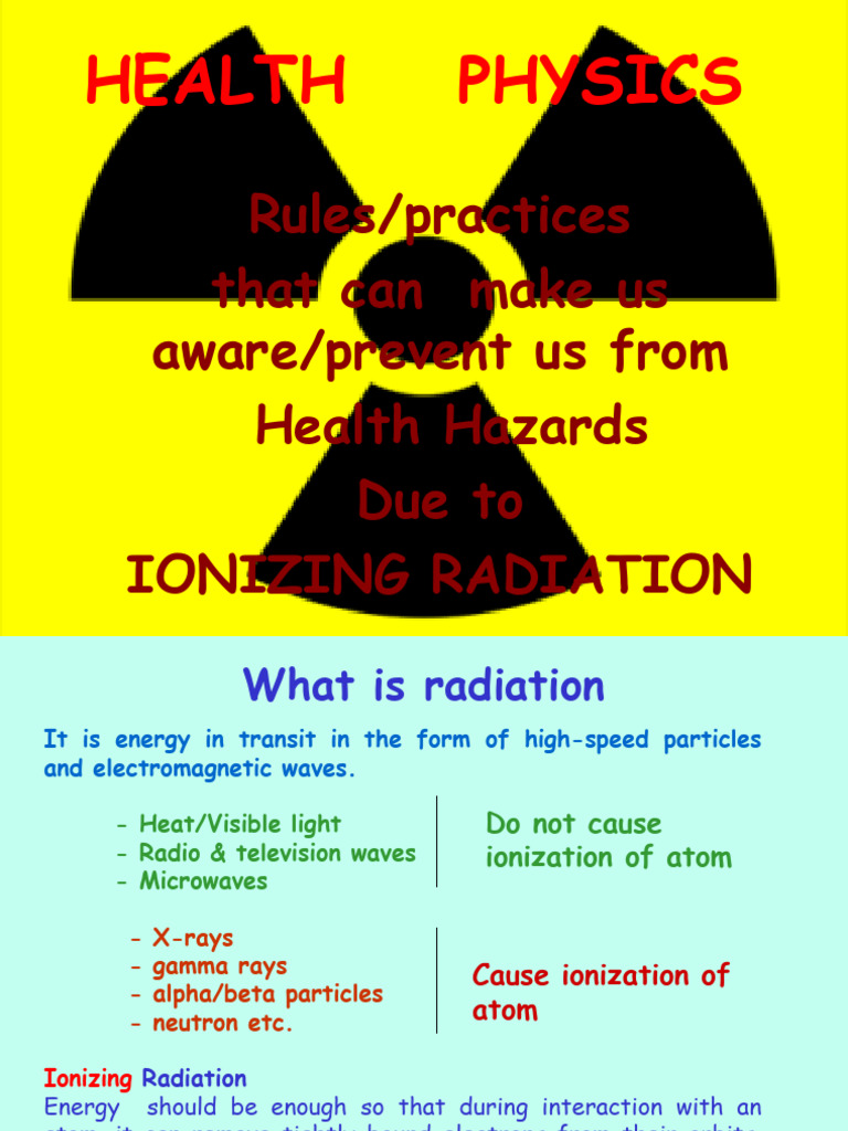 Radiation Lecture For Freshers | PDF | Electromagnetic Radiation ...