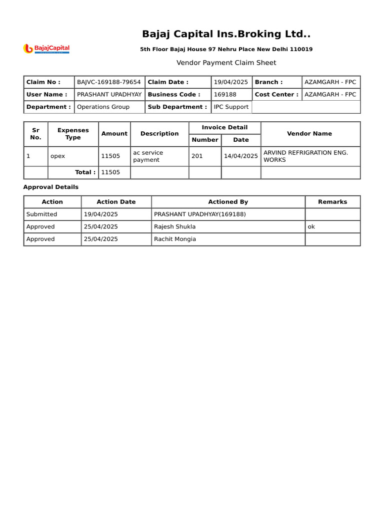 Claim Sheet | PDF