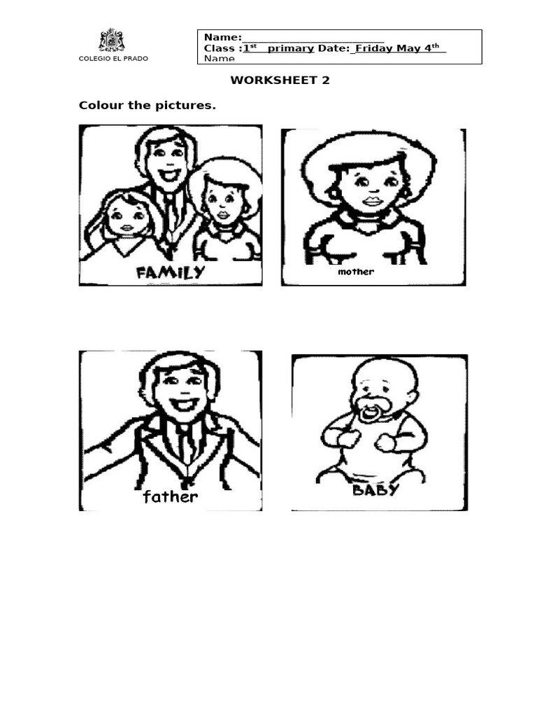 Unit Worksheet 2 My Family | PDF