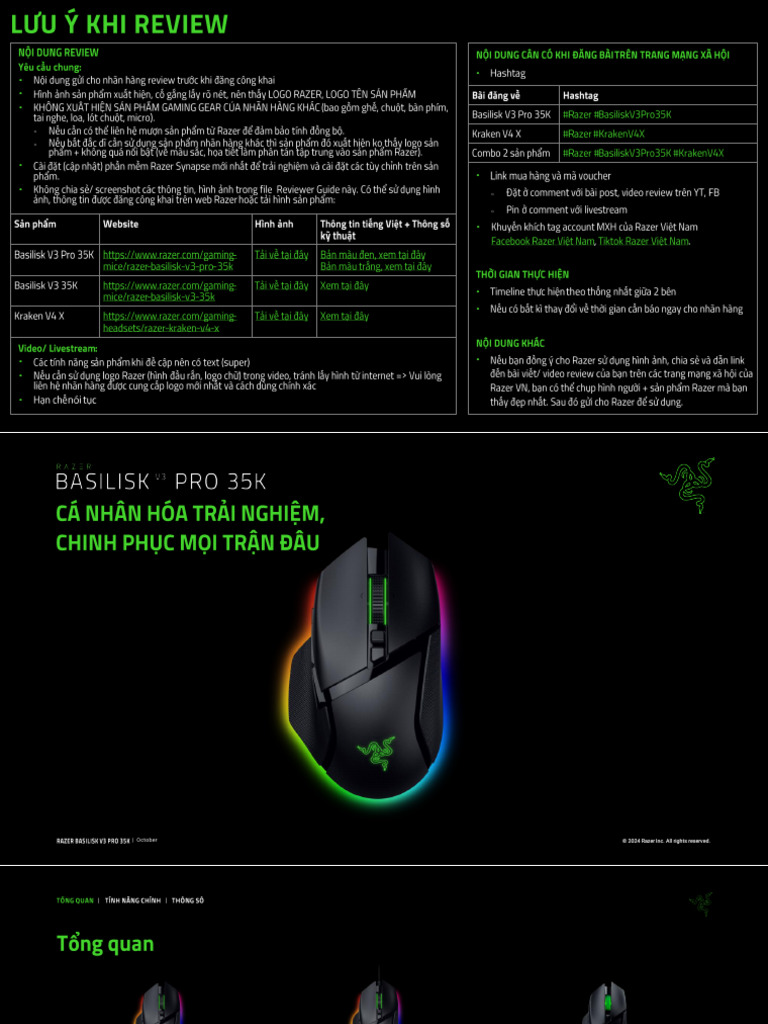 Basilisk V3 Pro 35K and Kraken V4 X - Reviewers Guide - VI | PDF