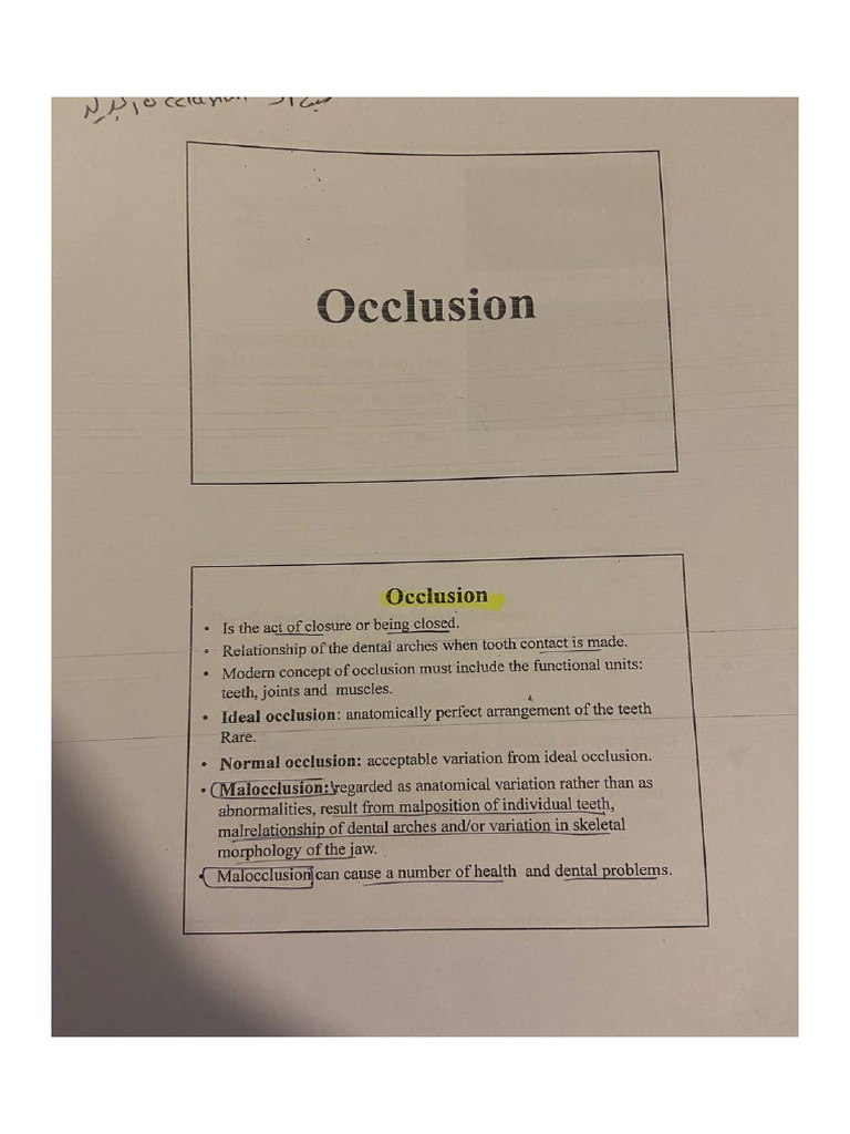 Occlusion | PDF