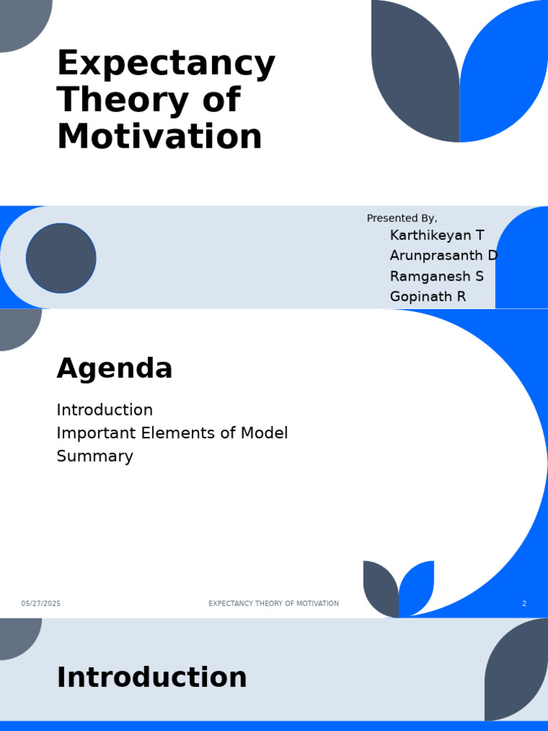 Expectancy Theory of Motivation | PDF | Social Psychology | Human ...