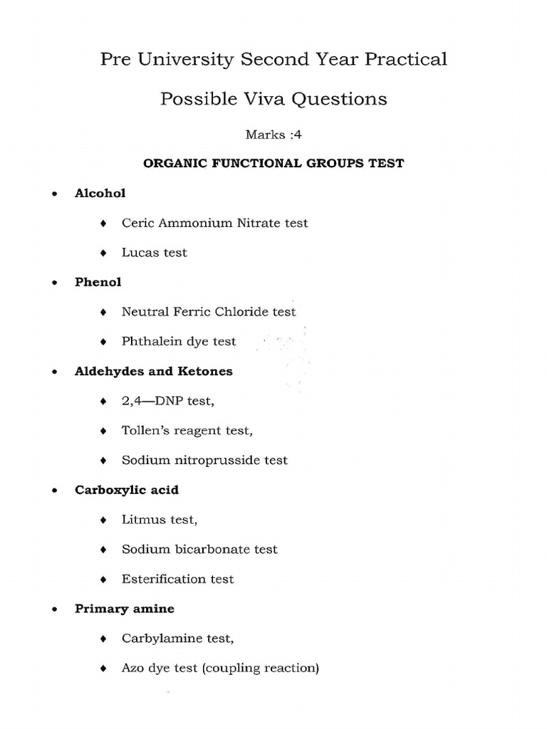 Viva Questions For Second Pu Students | PDF