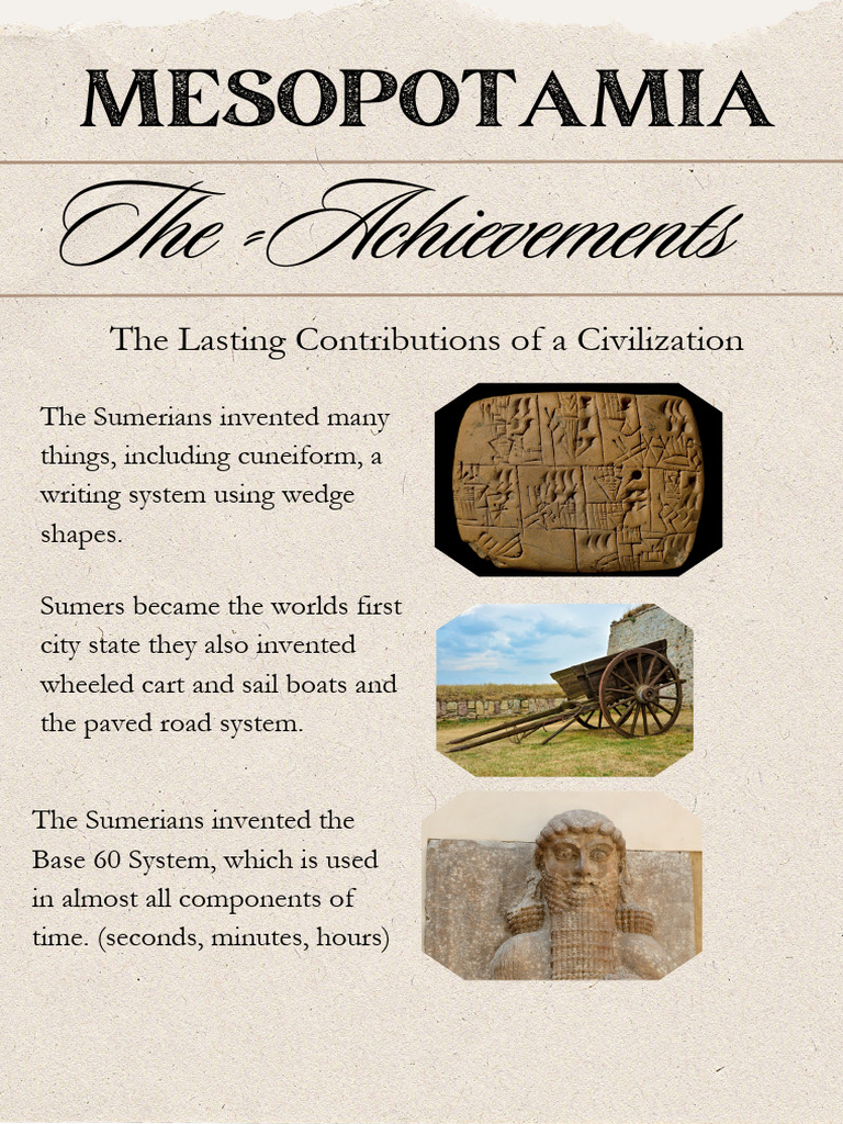 I&S - Mesopotamia Achievements Poster | PDF