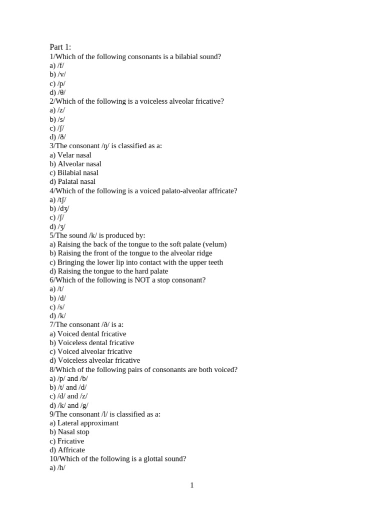 Phonetics and Phonology Assignment 3 | PDF | Phonetics | Human Voice