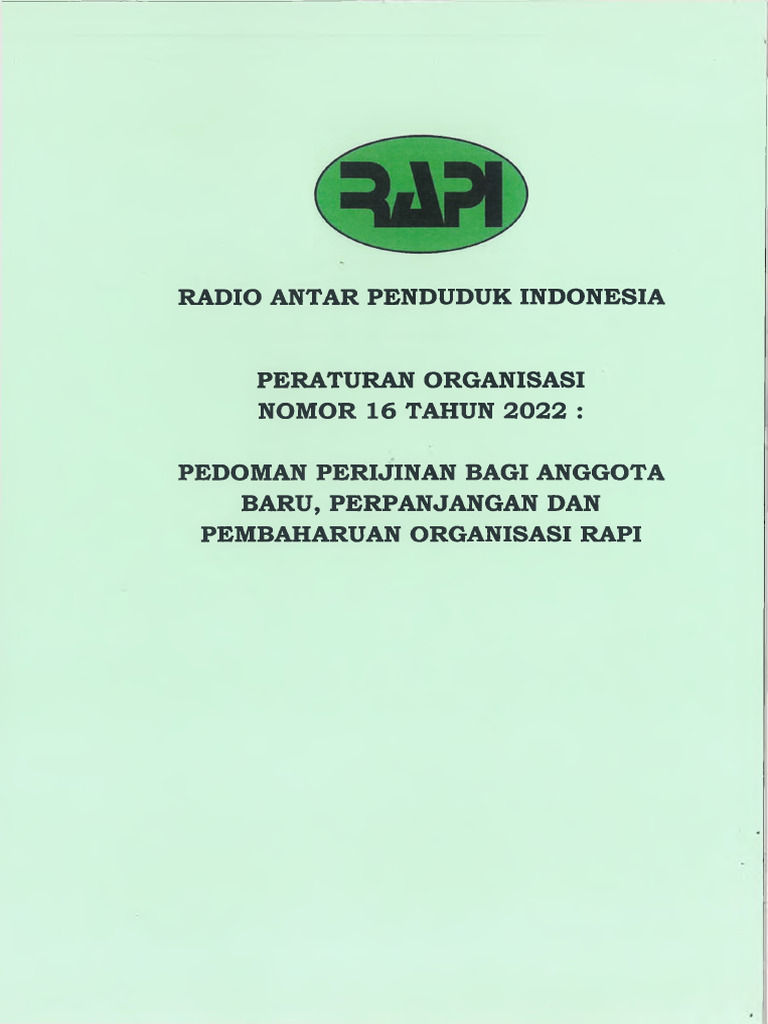 16 Pedoman Perijinan Bagi Anggota Baru, Perpanjangan Dan Pembaharuan ...