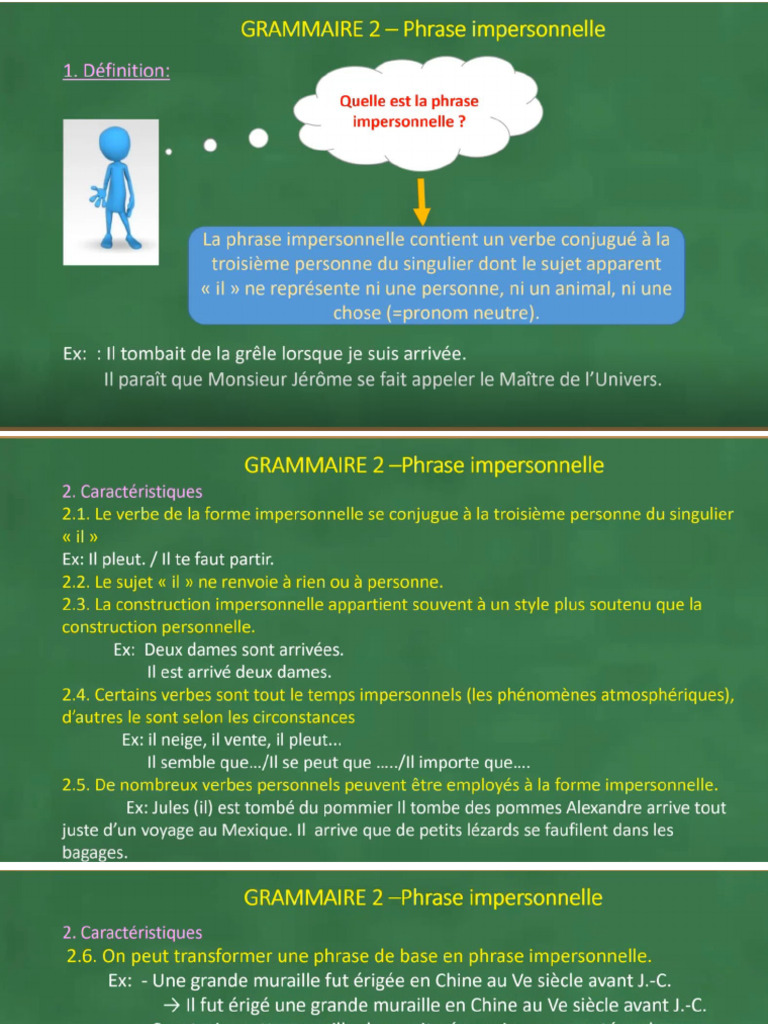 15. Phrase impersonnel | PDF