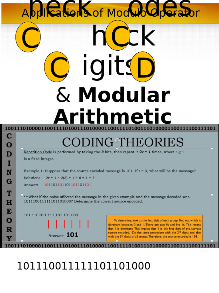 WEEK 13 14 Modular Arithmetic Check Digits 2 | PDF
