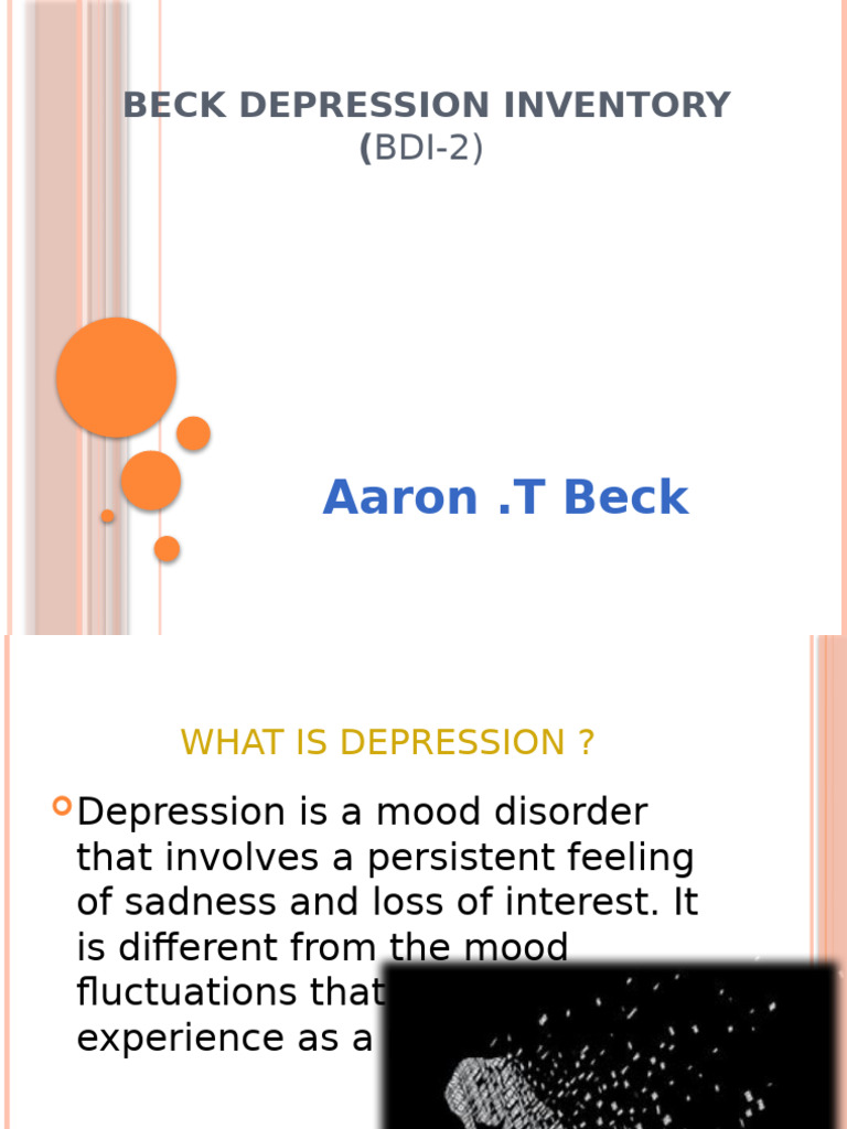 Beck Depression Inventory Overview | PDF | Major Depressive Disorder ...