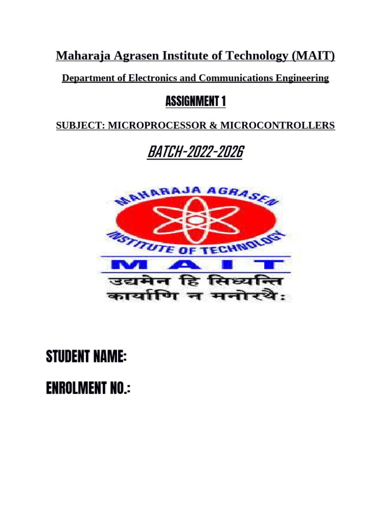 Assignment Title Page | PDF