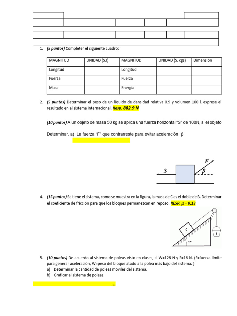 Examen Modelo - Estatica 1 2025 | PDF