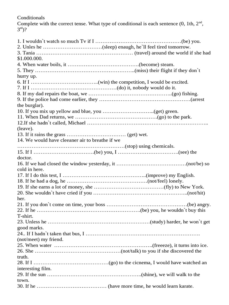Understanding English Conditionals | PDF