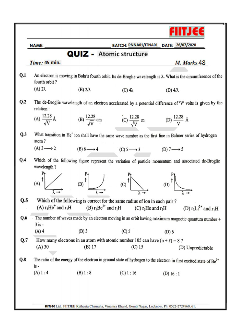 Atomic Structure 2 | PDF