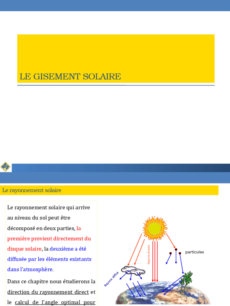 Composition et Calcul du Rayonnement Solaire | PDF | Atmosphère de la ...