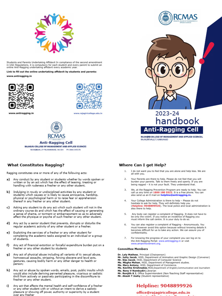 Anti-Ragging Undertaking for Students | PDF | Problem Behavior | Injustice