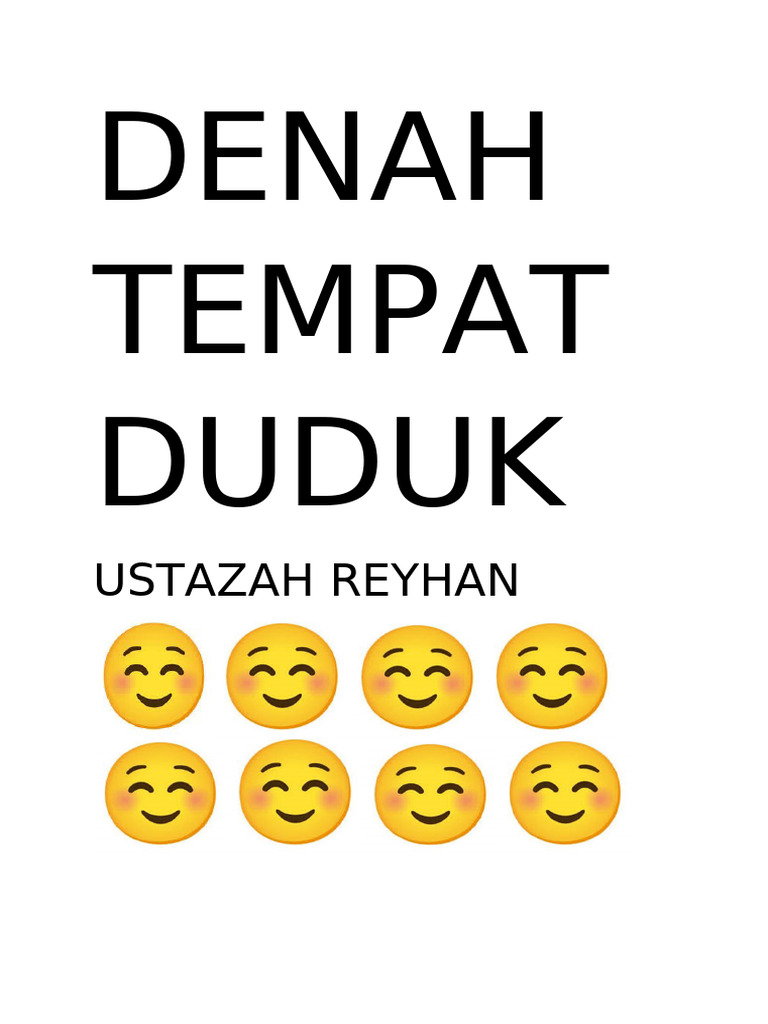 Denah Tempat Duduk | PDF