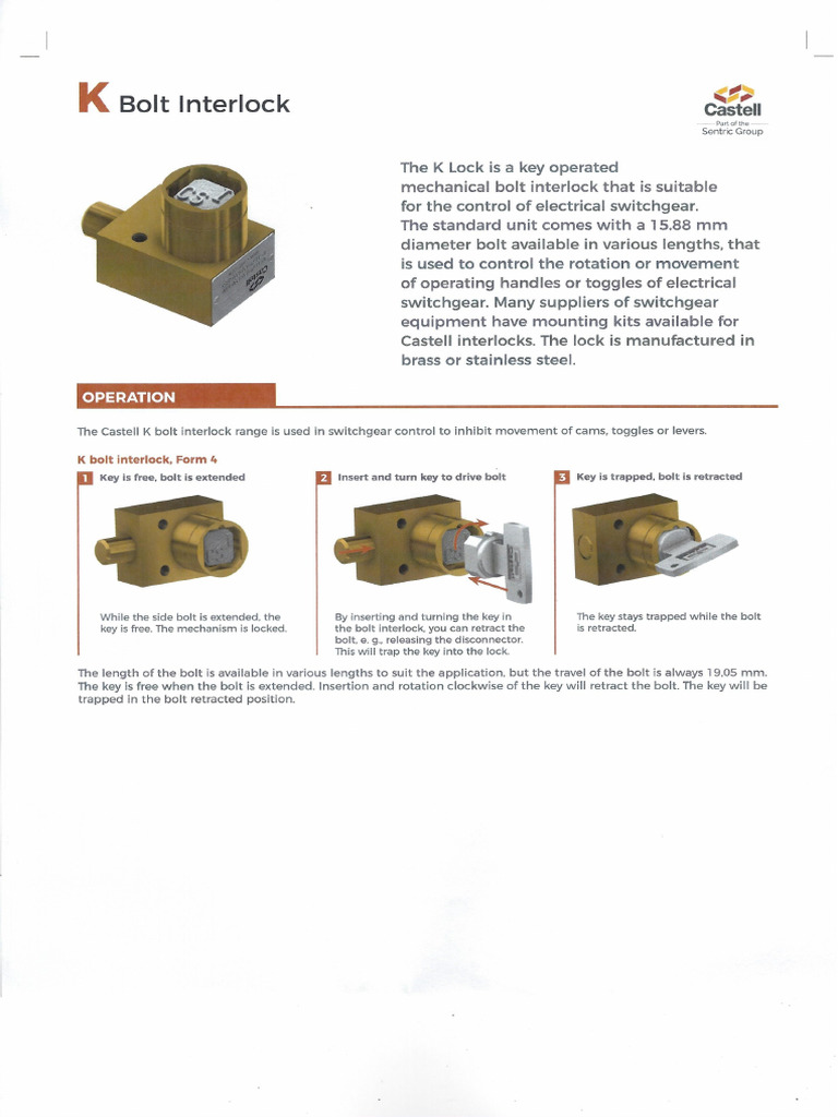 Castell K Bolt Interlock - HS Global | PDF
