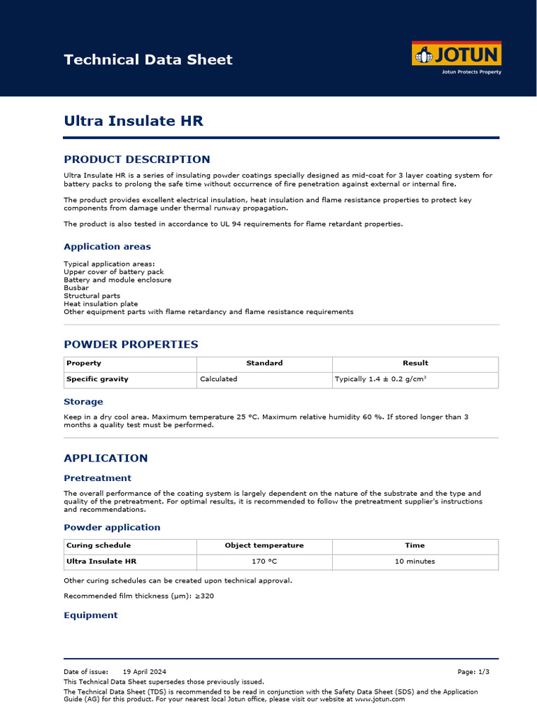 TDS 52082 Ultra Insulate HR Euk GB | PDF | Thermal Insulation ...