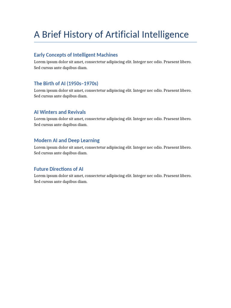 History of Artificial Intelligence | PDF