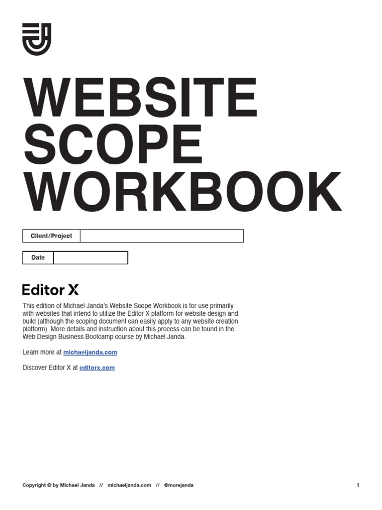 Website Scope Workbook-EditorX | PDF | Websites | Software