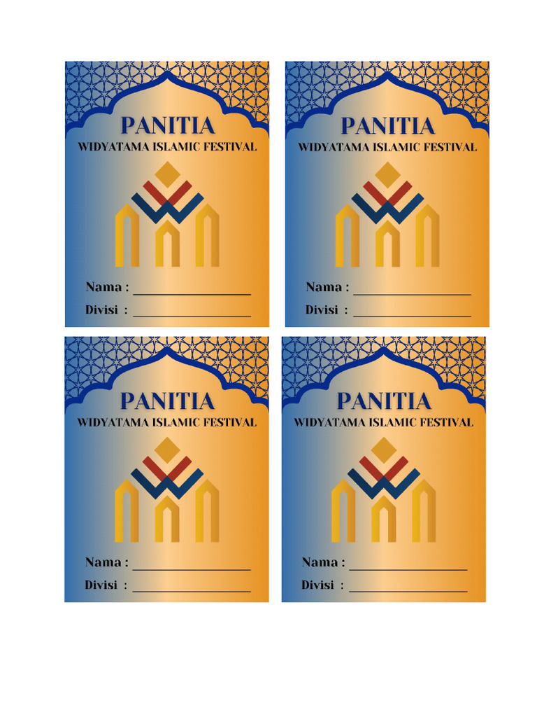 Name Tag Panitia | PDF