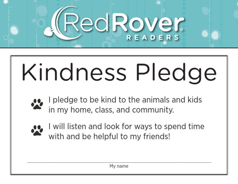 Kindness Pledge Classmates Animals 2017 | PDF